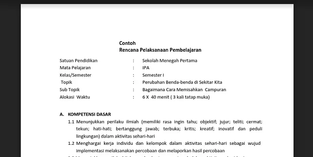 RPP K13 SMP Kelas 7, 8 dan 9 dan Silabus Lengkap - mzringgo.com