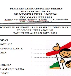 Contoh Format Formulir PPDB (Penerimaan Peserta Didik Baru) 2017/2018 ...